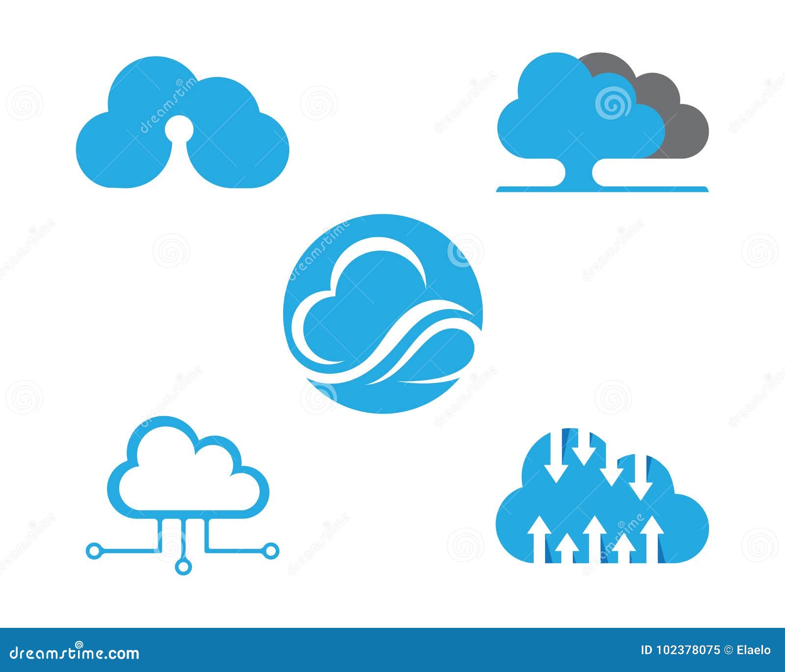 Nuvem Logo Template ilustração do vetor. Ilustração de maneira - 102378075