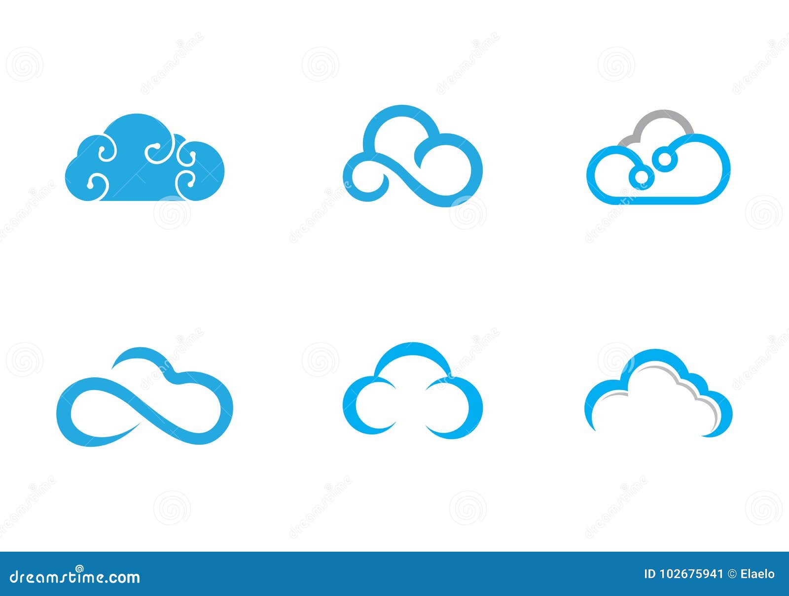 Nuvem Logo Template ilustração do vetor. Ilustração de seguro - 102675941