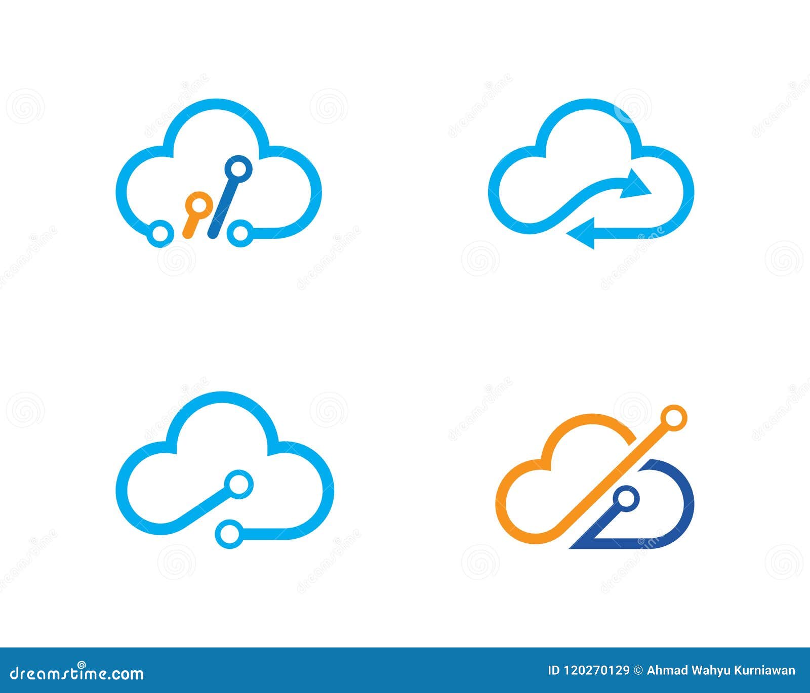 Nuvem Logo Template ilustração do vetor. Ilustração de carregar - 120270129