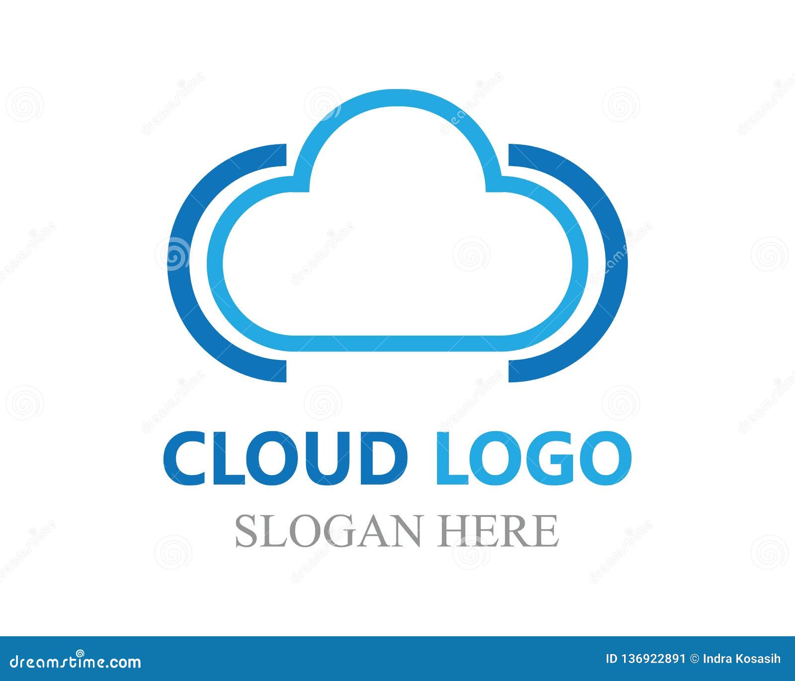 Nuvem Logo Template ilustração do vetor. Ilustração de rede - 136922891