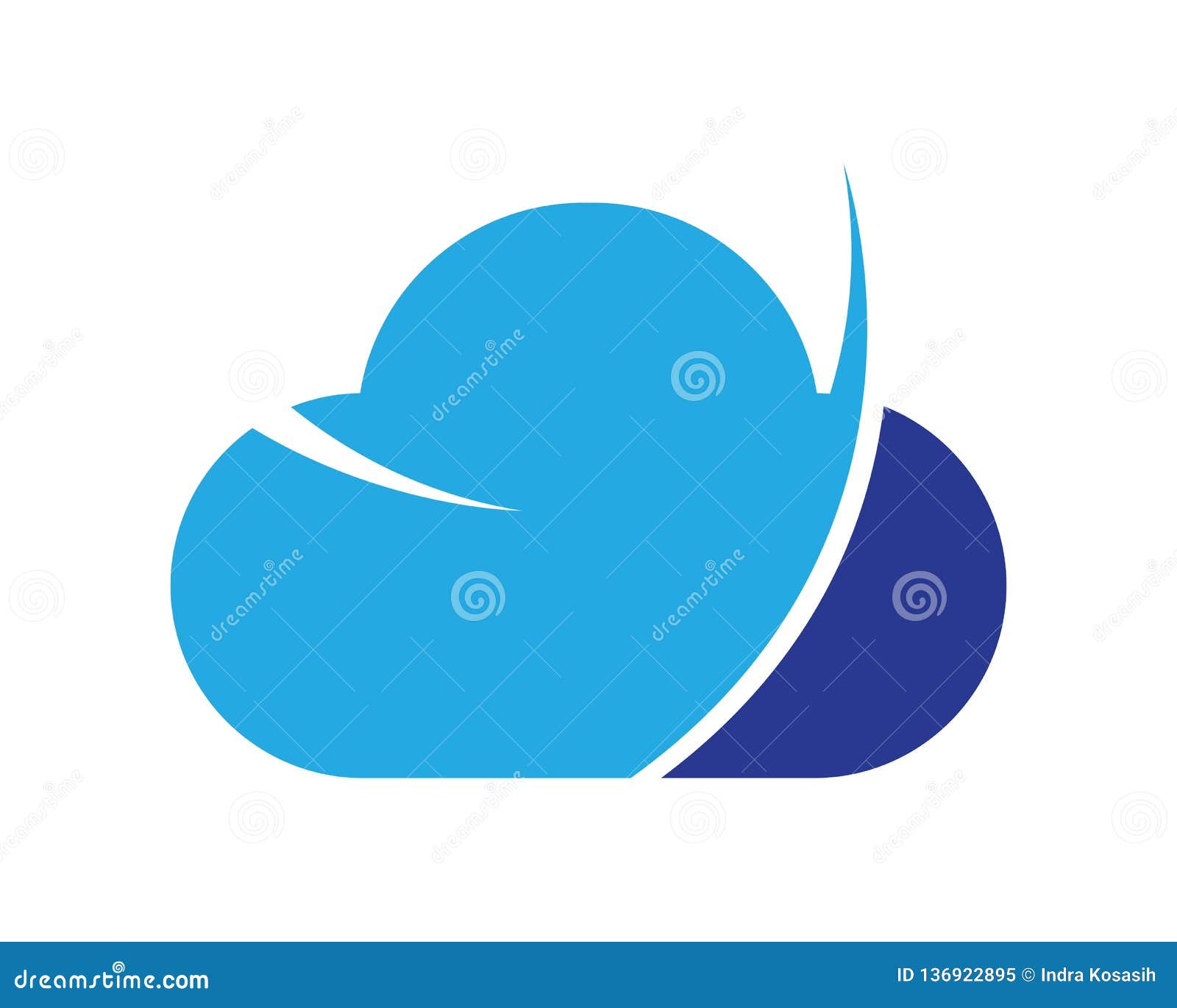 Nuvem Logo Template ilustração do vetor. Ilustração de rede - 136922895