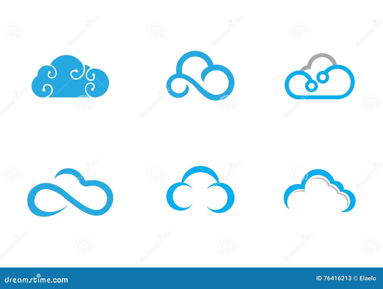 Nuvem Logo Template ilustração do vetor. Ilustração de conceito - 76416213