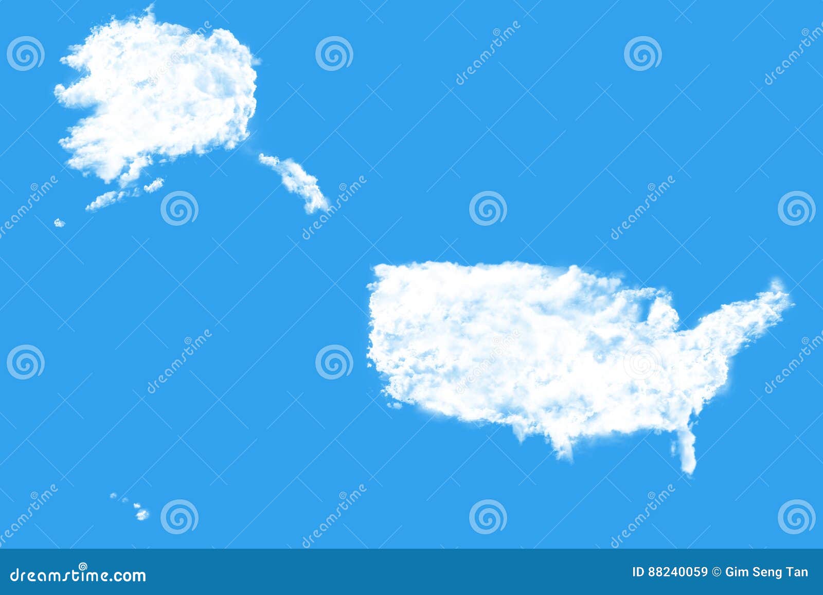 Nuvens Da Forma Do Mapa Do Estados Unidos Imagem de Stock - Imagem de ...