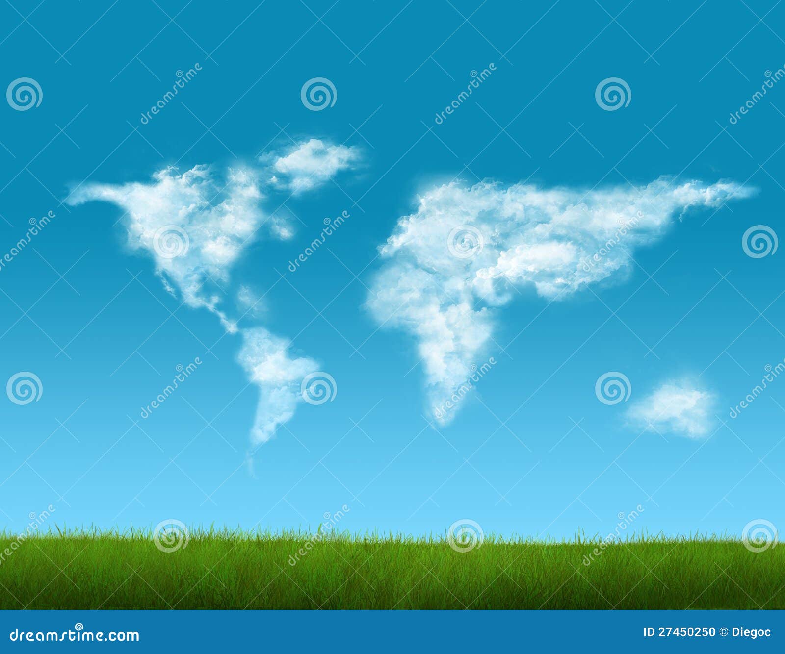 Nuvens Dadas Forma Do Mapa De Mundo Ilustração Stock - Ilustração de ...
