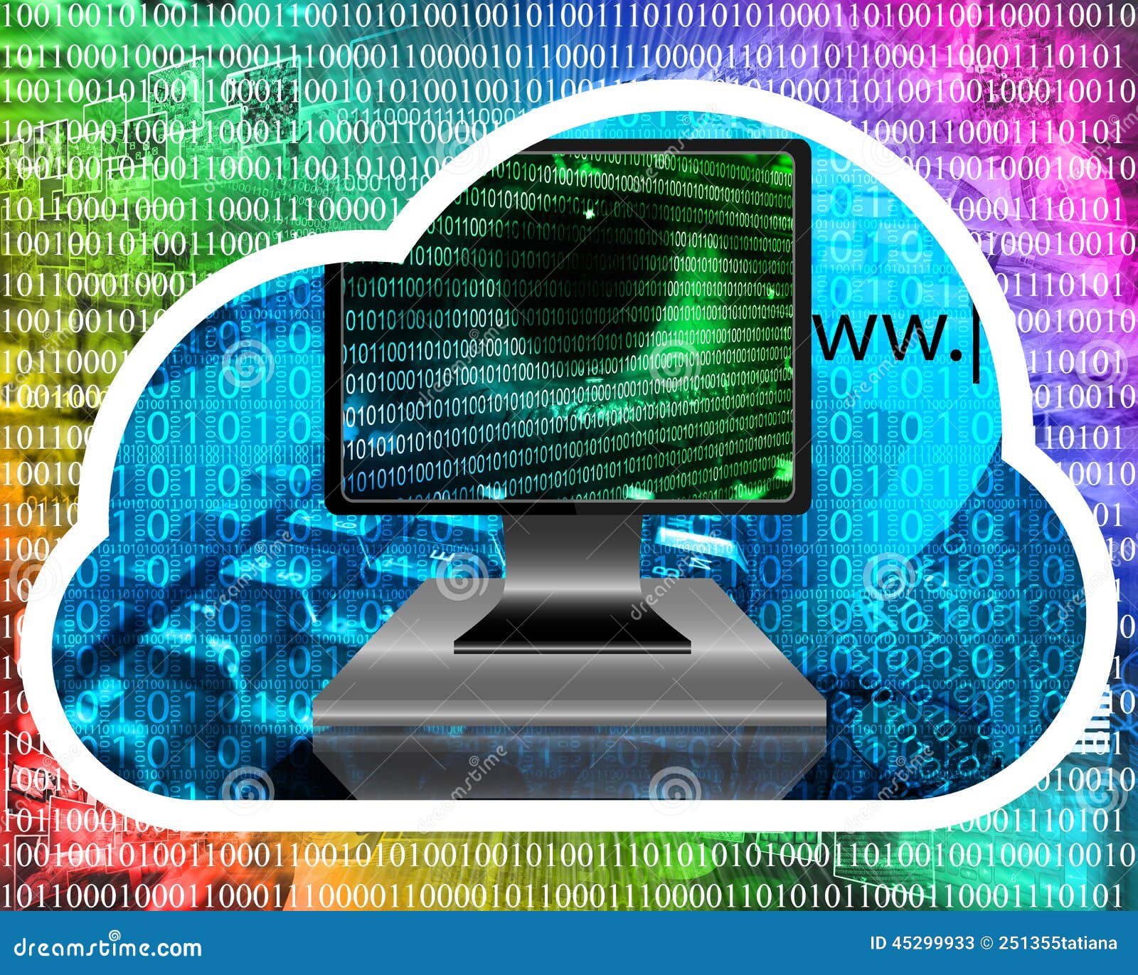 Nuvola di Internet illustrazione di stock. Illustrazione di binario ...