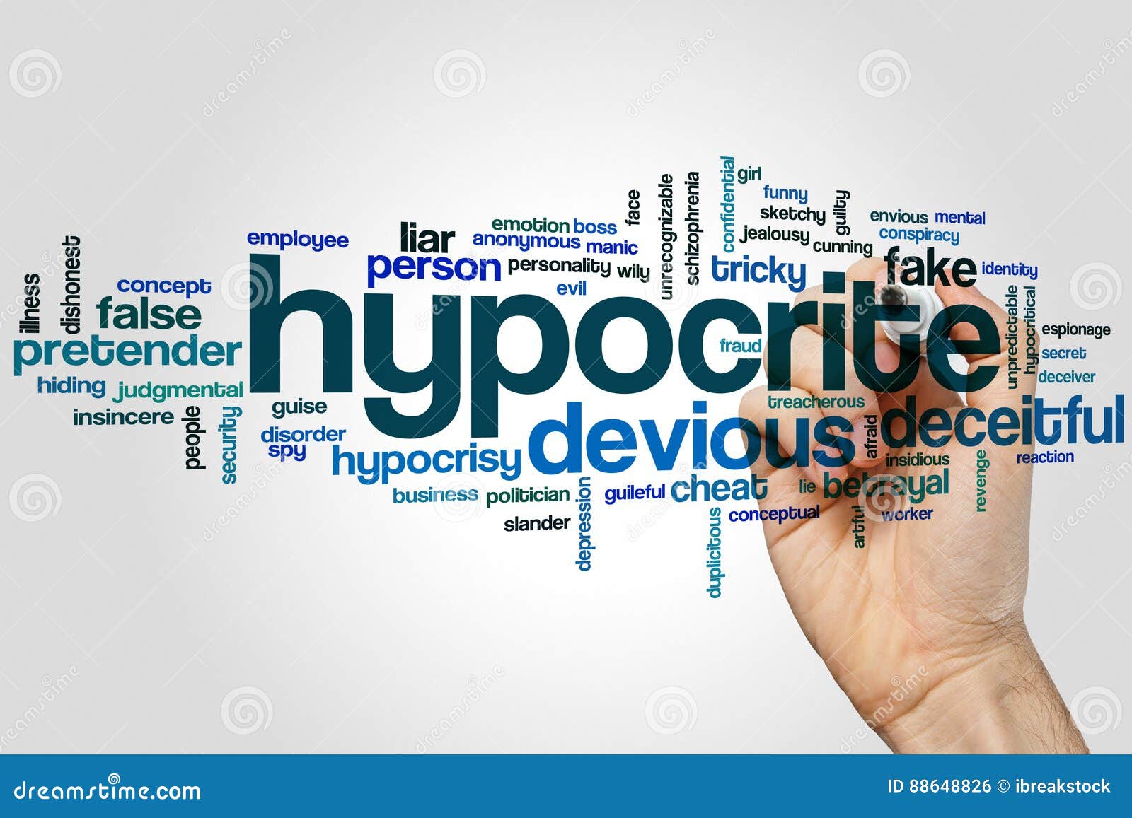 Nuvola Di Parola Dell'ipocrita Illustrazione di Stock - Illustrazione ...