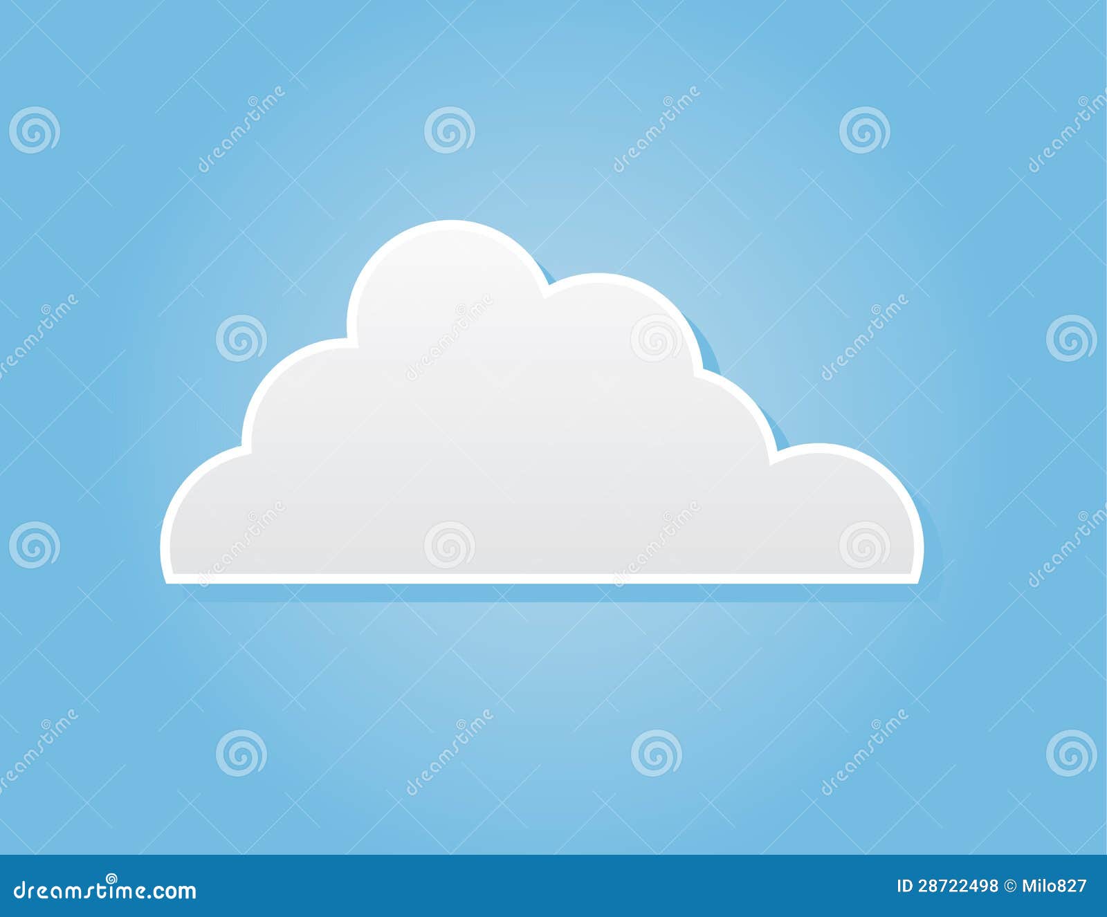 Nuvola una illustrazione vettoriale. Illustrazione di bianco - 28722498