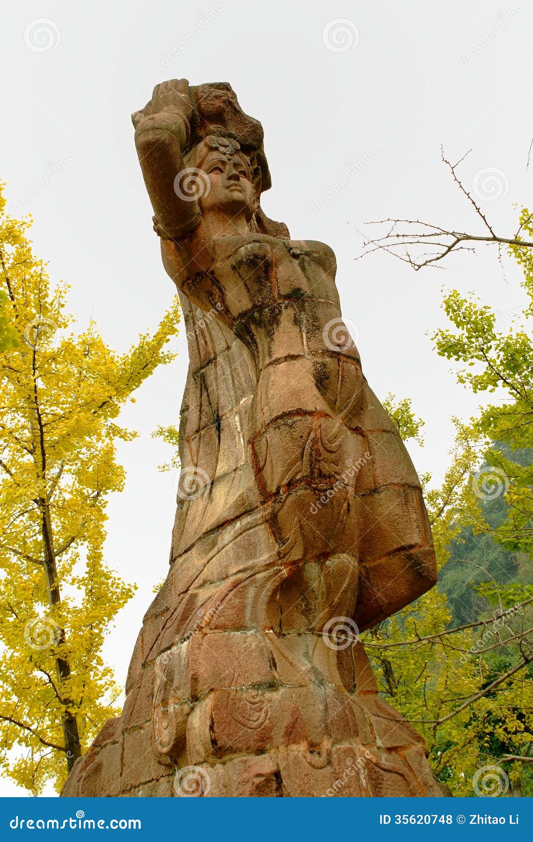 Nuwa patching the sky stock photo. Image of patch, sculpture - 35620748