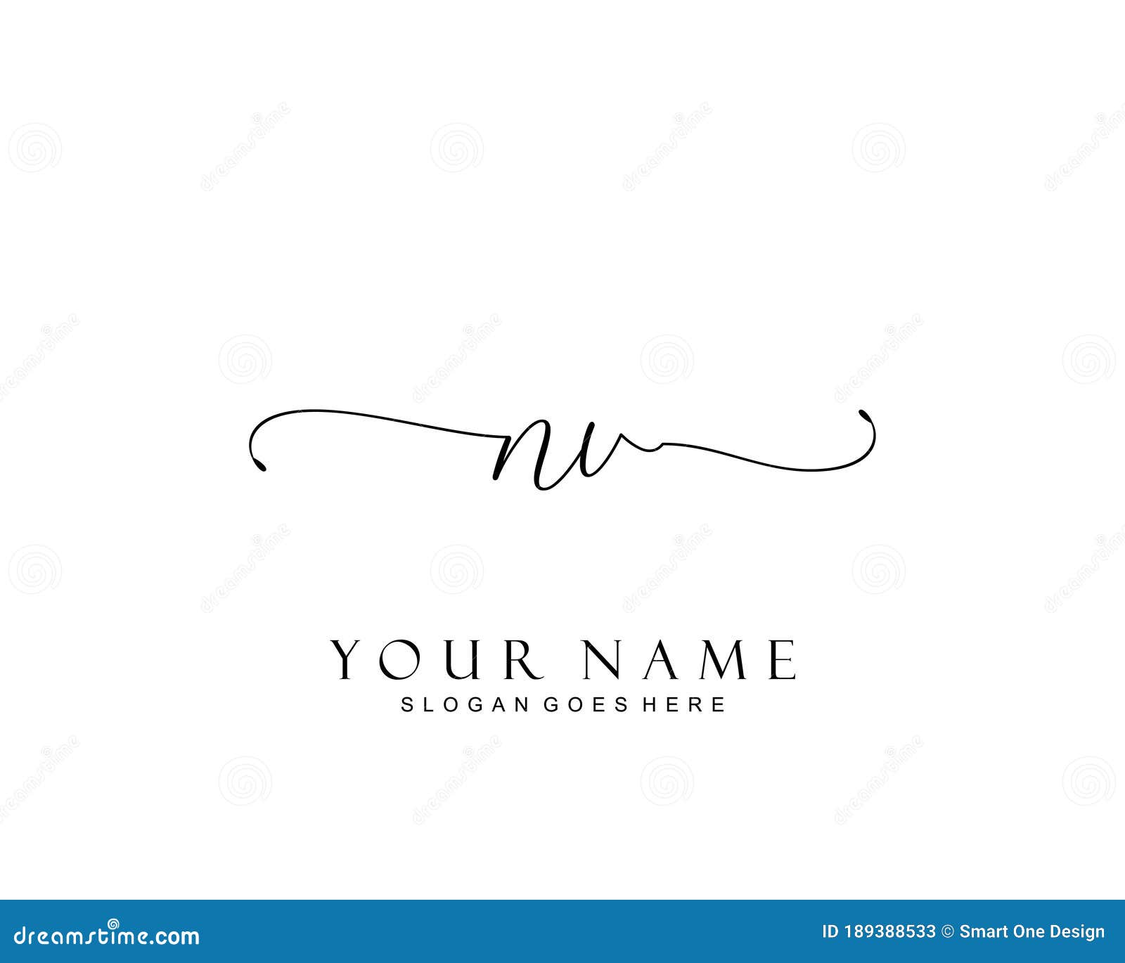 NV Signature Logo Template Vector Stock Vector - Illustration of ...