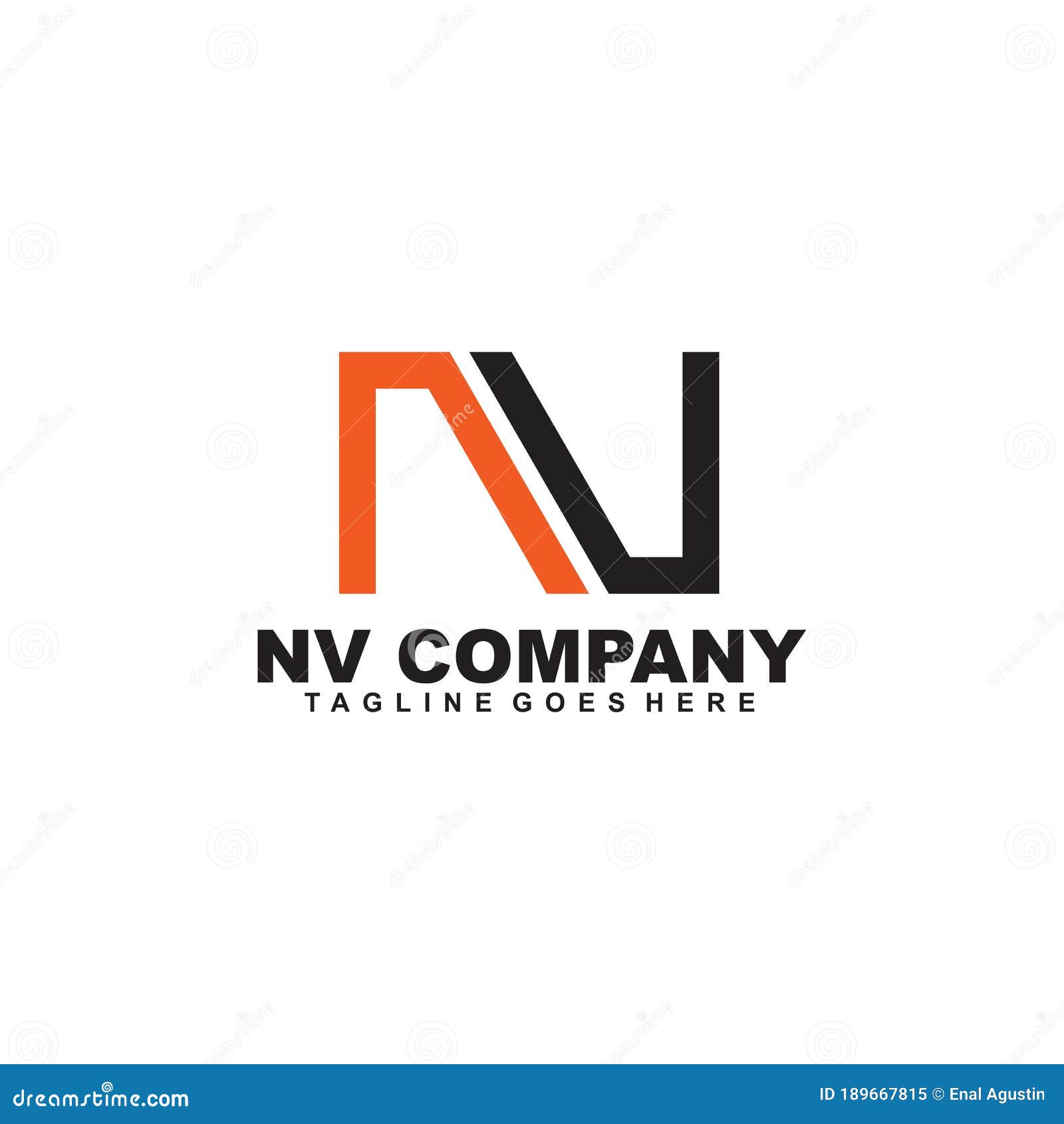 NV Letter Initial Logo Design Template Stock Vector - Illustration of ...