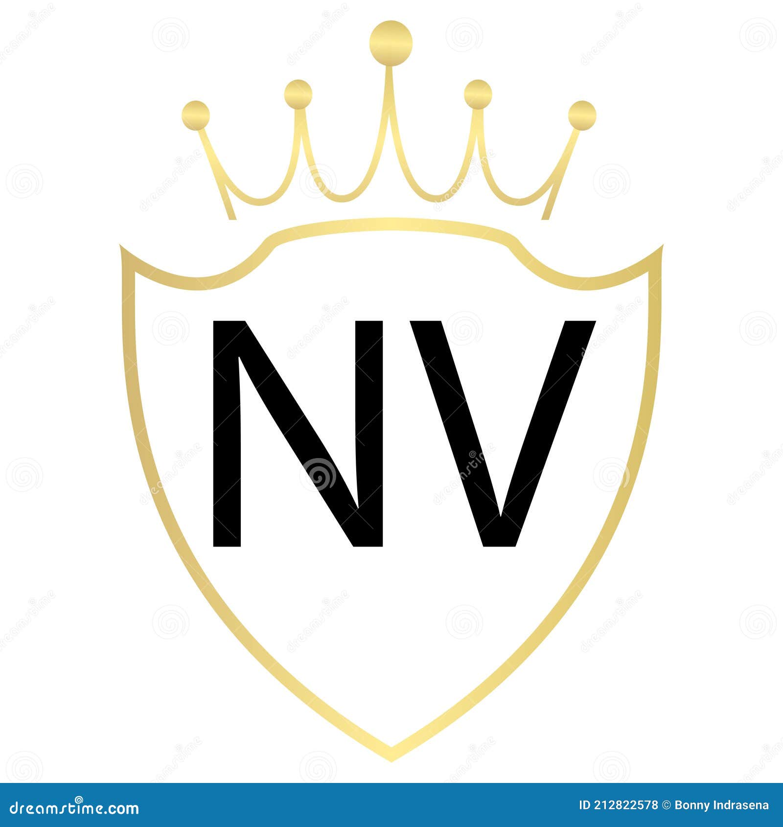 NV Letter Logo Design with Simple Style Stock Vector - Illustration of ...