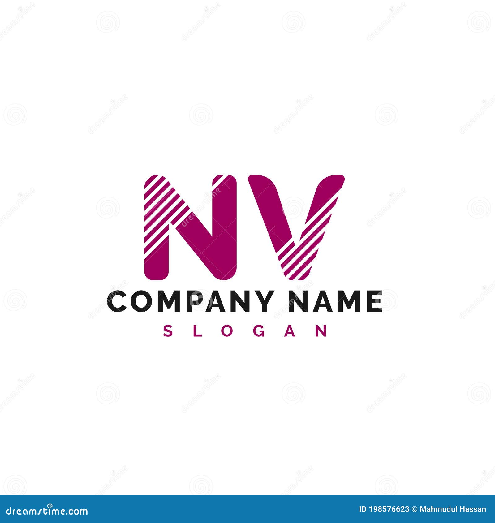 NV Letter Logo Design. NV Letter Logo Vector Illustration - Vector ...