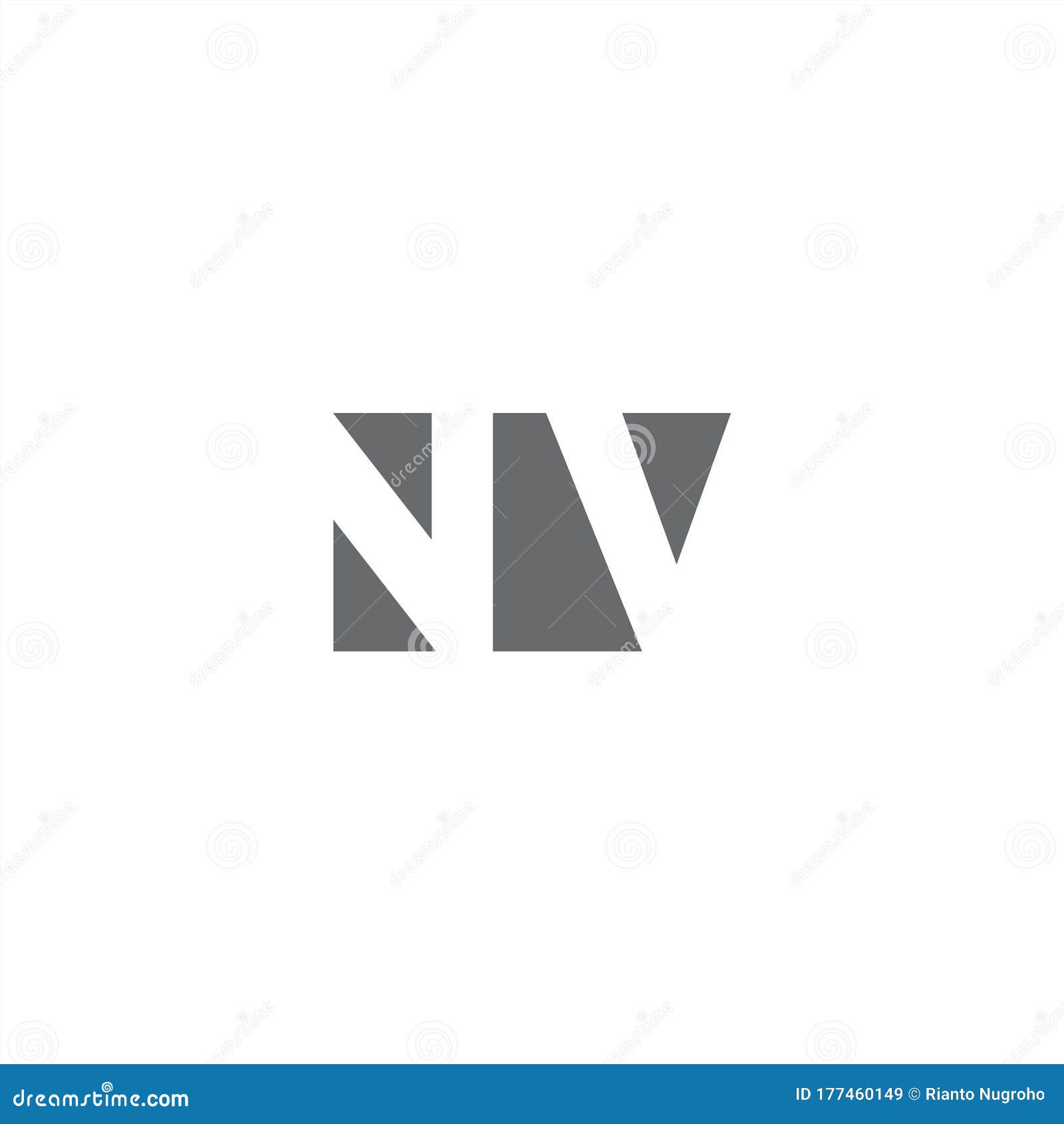 NV Logo Monogram with Negative Space Style Design Template Stock Vector ...