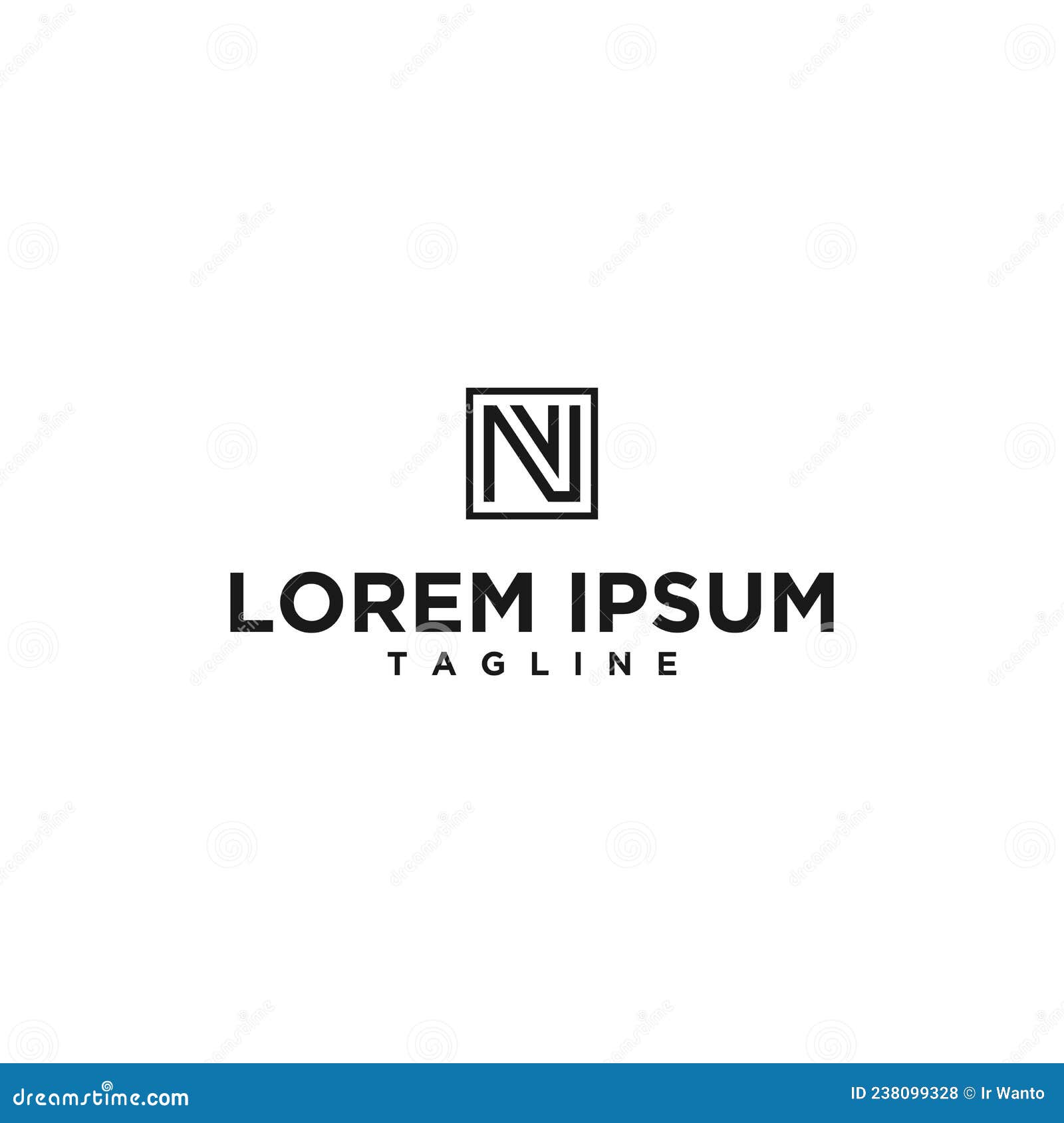 Nv or Vn Square Logo Design Stock Vector - Illustration of template ...