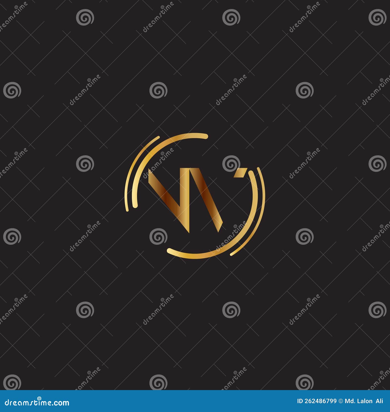 NV Text Logo Design stock vector. Illustration of vector - 262486799