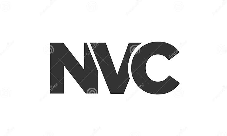 NVC Logo Design Template with Strong and Modern Bold Text. Initial ...
