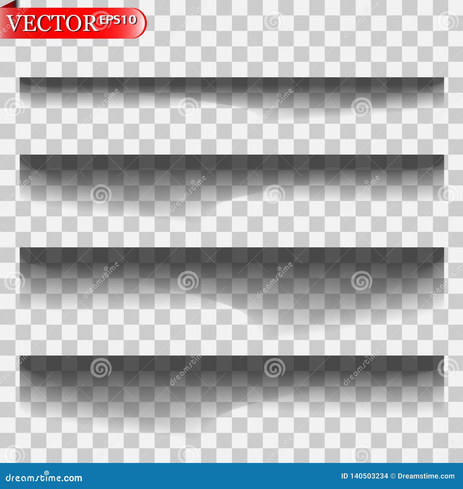 Vector shadows isolated stock vector. Illustration of edge - 140503234