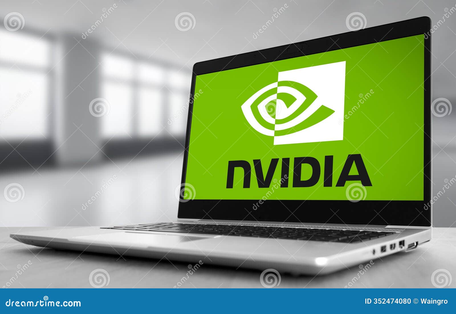 Nvidia company logo editorial image. Image of nvidia - 352474080