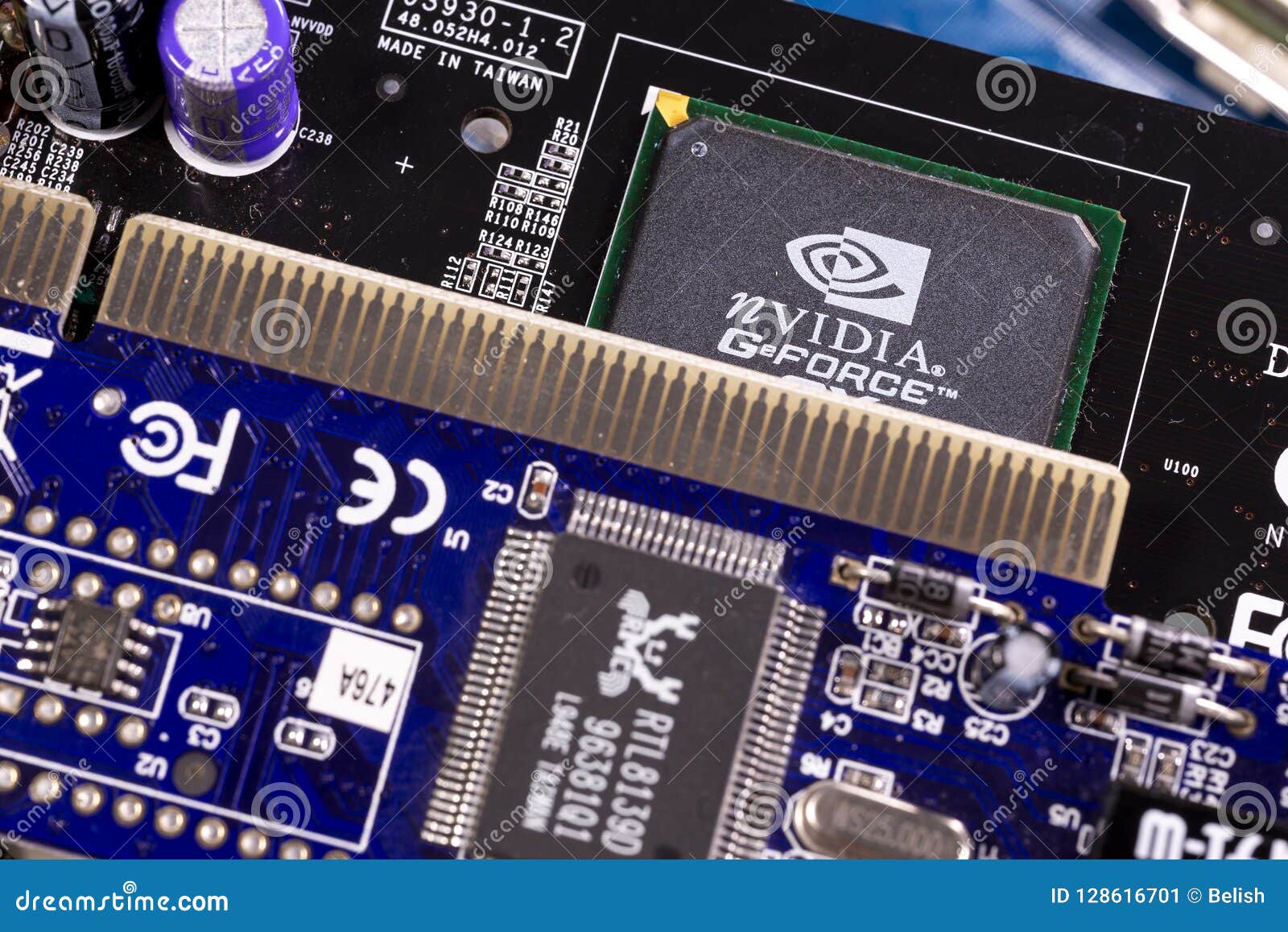 NVIDIA GeForce Chip and Printed Circuit Board PCB Editorial Photo ...