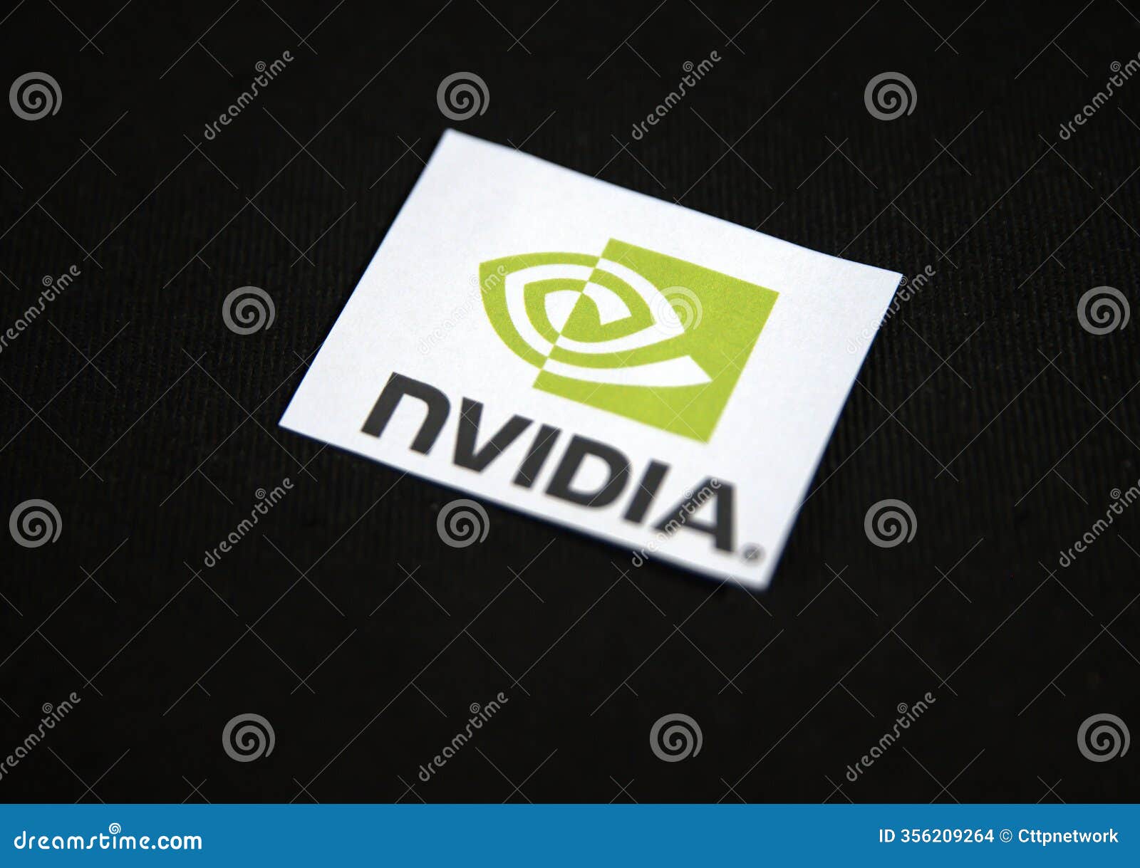Nvidia Gpu Making Company Sticker in White Color Placed on the Black ...
