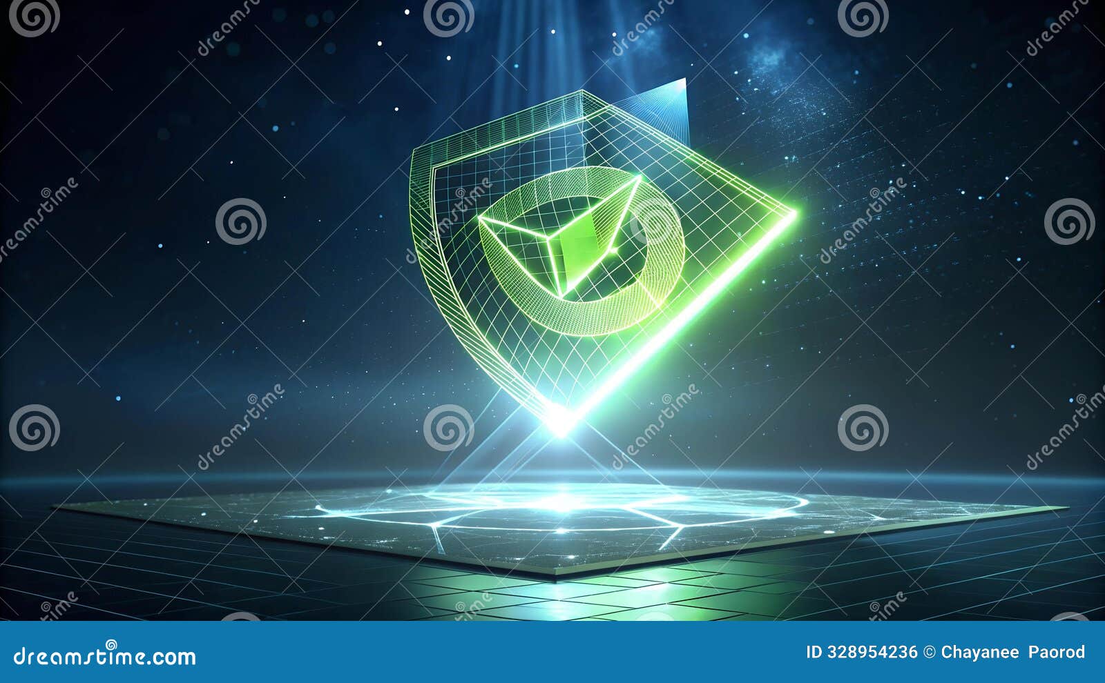 Nvidia Logo Floating Above A Futuristic Smart Home Hub AI Generated ...