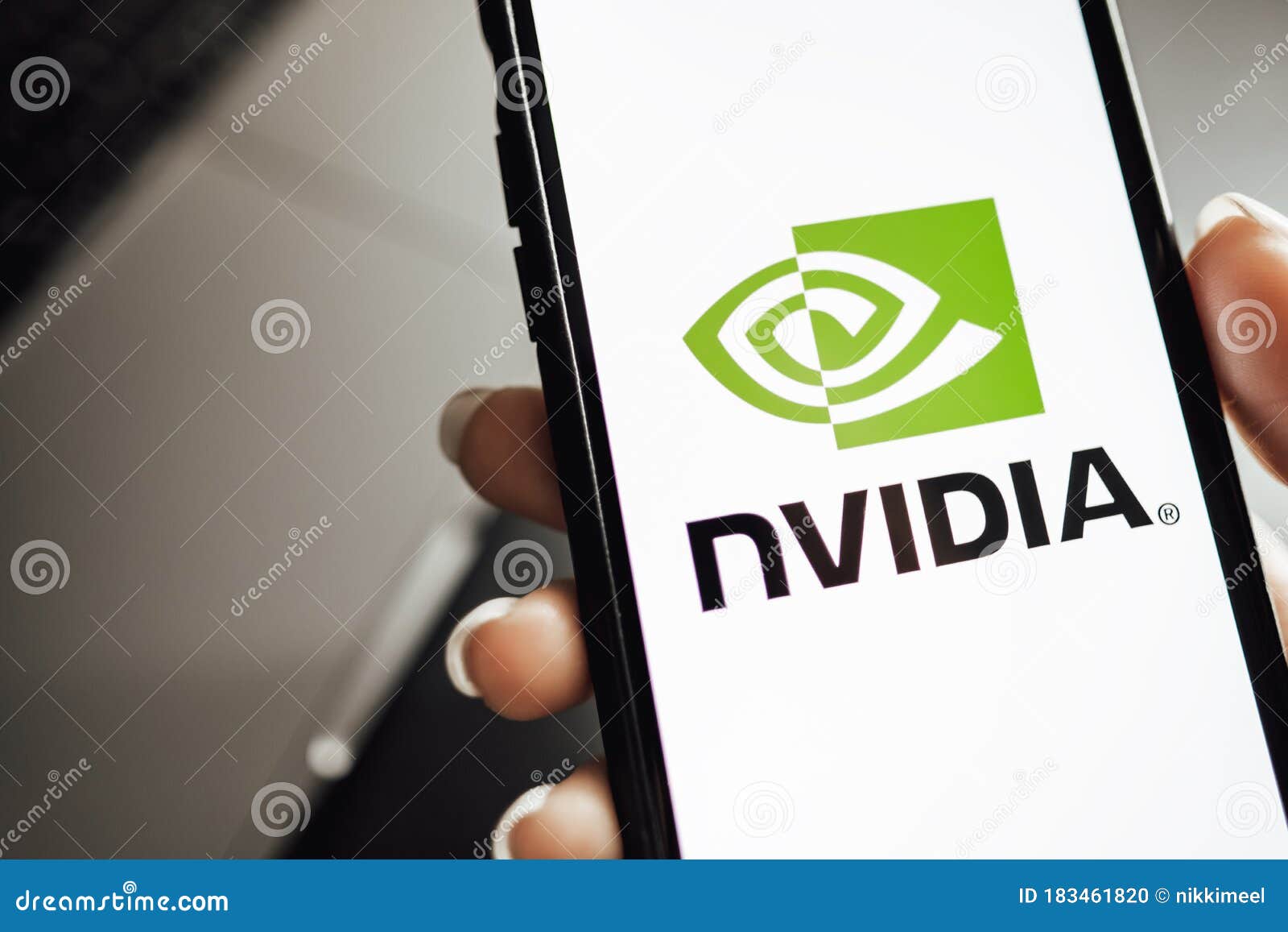 NVIDIA Logo on the Smartphone Screen. Editorial Image - Image of expo ...