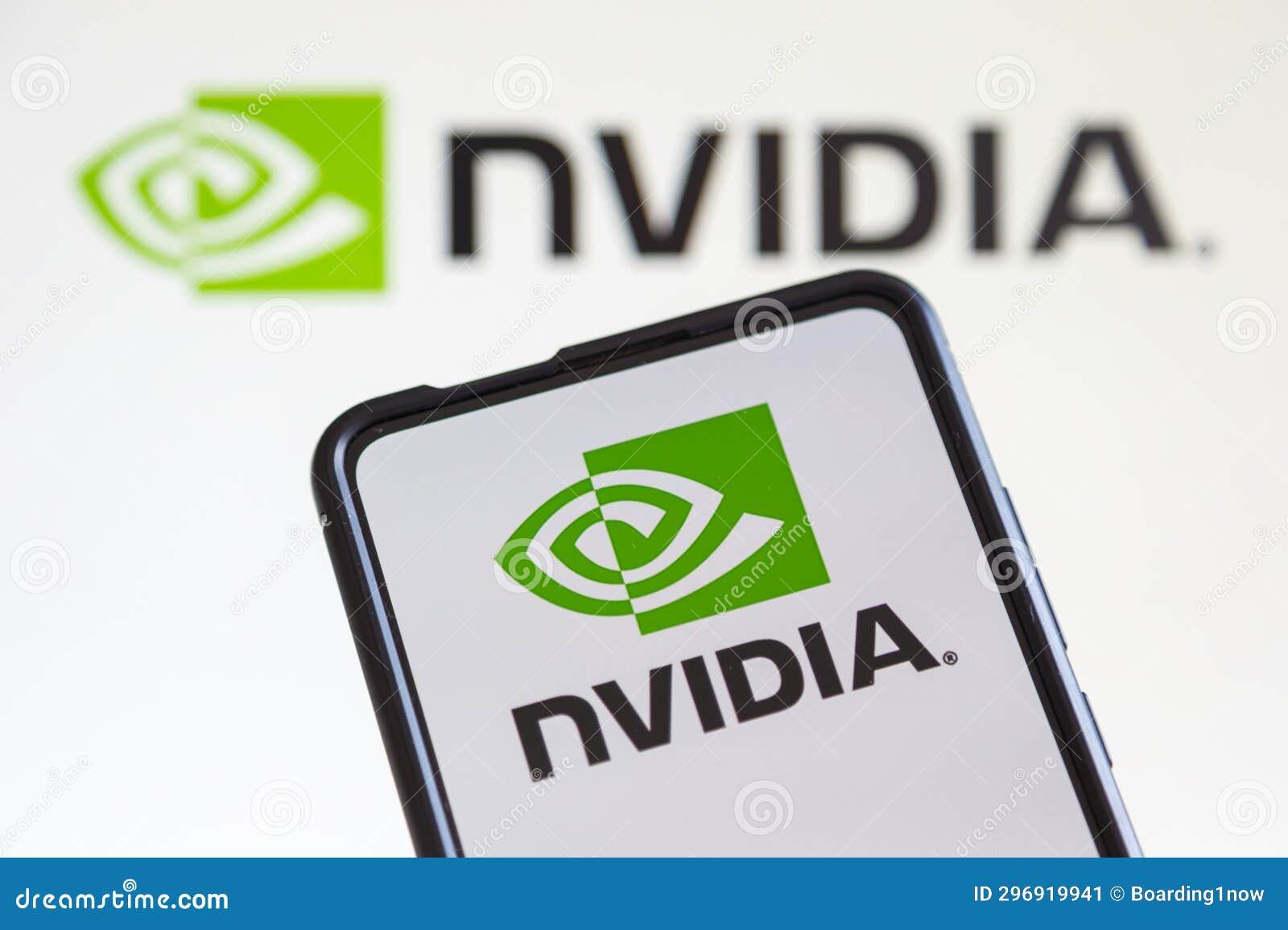 Nvidia Logo Of The Software Company Which Designs Graphics Processing ...