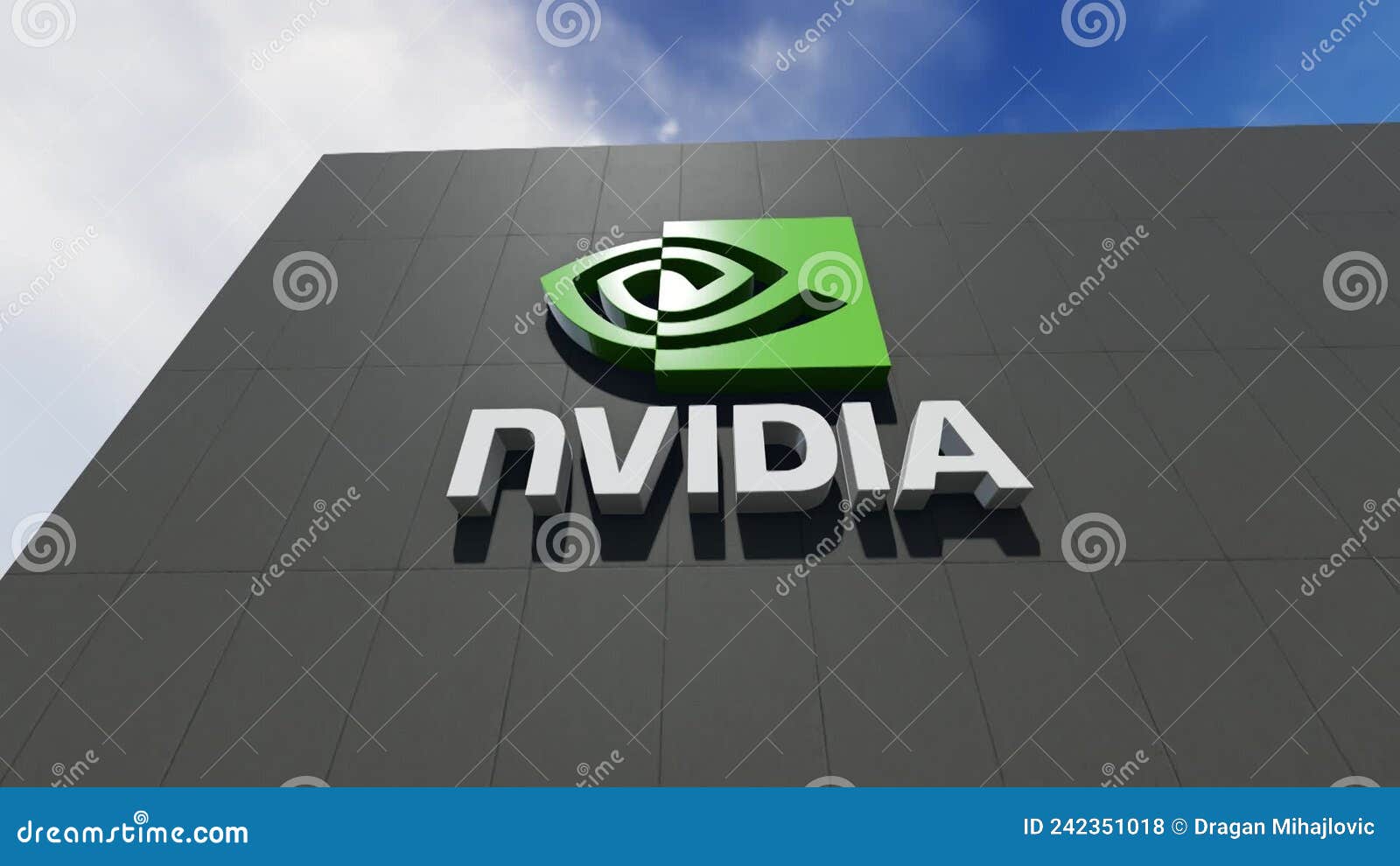 Nvidia Logo on the Wall, Editorial Use only Stock Footage - Video of ...