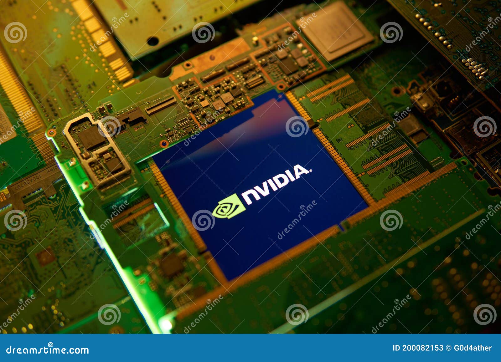 Microchip GPU With Nvidia Logo In The Background Editorial Photo ...