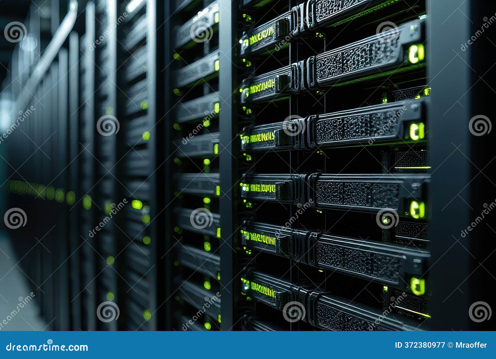 NVIDIA A100 Server Rack Display With High-Performance GPUs Stock Image ...