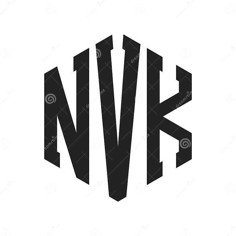 NVK Logo Design. Initial Letter NVK Monogram Logo Using Hexagon Shape ...