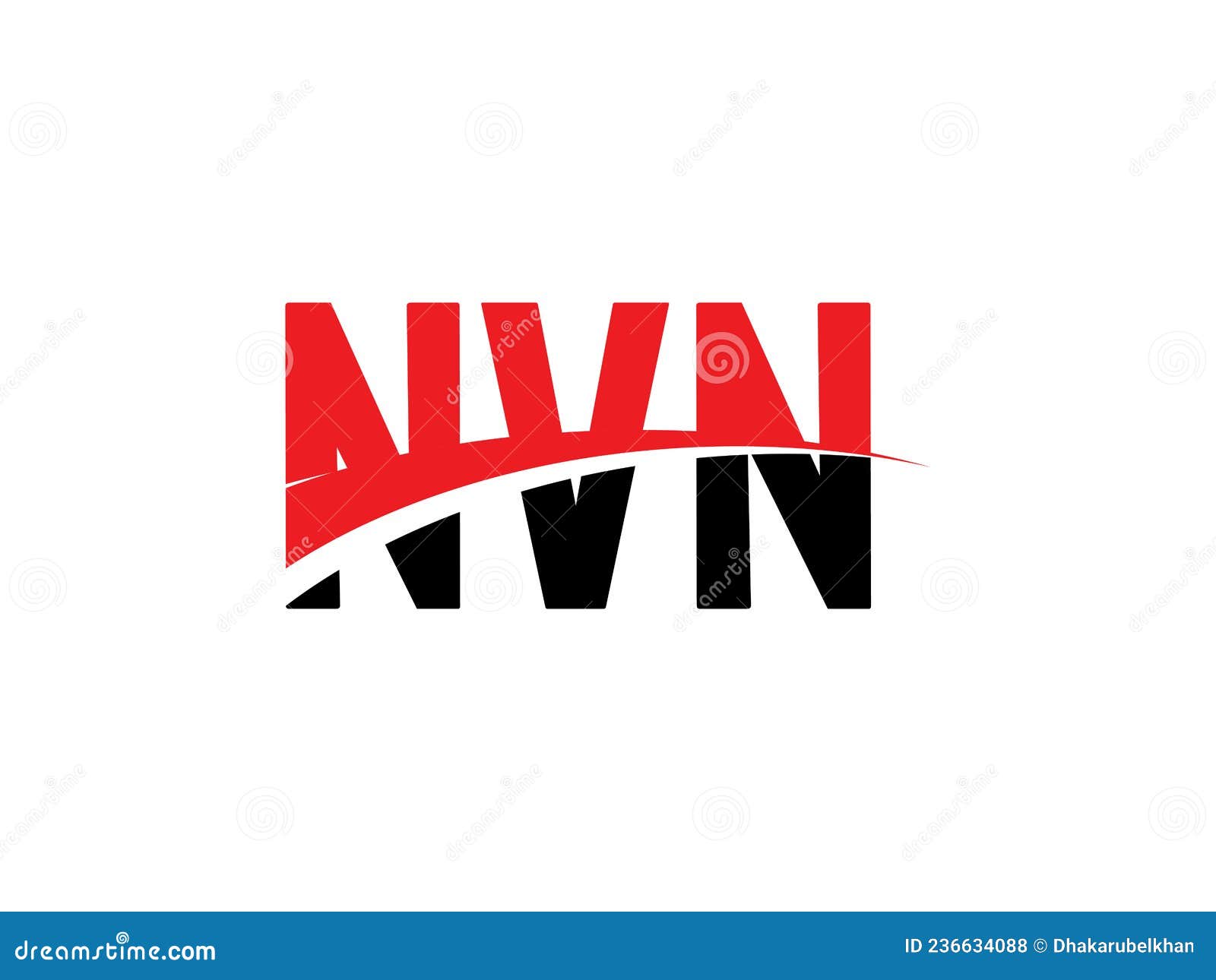 NVN Letter Initial Logo Design Vector Illustration Stock Vector ...