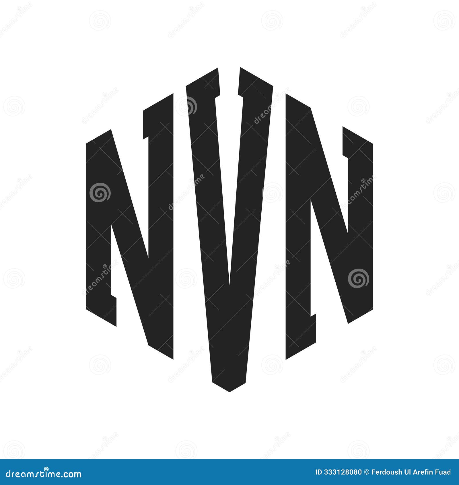 NVN Logo Design. Initial Letter NVN Monogram Logo Using Hexagon Shape ...