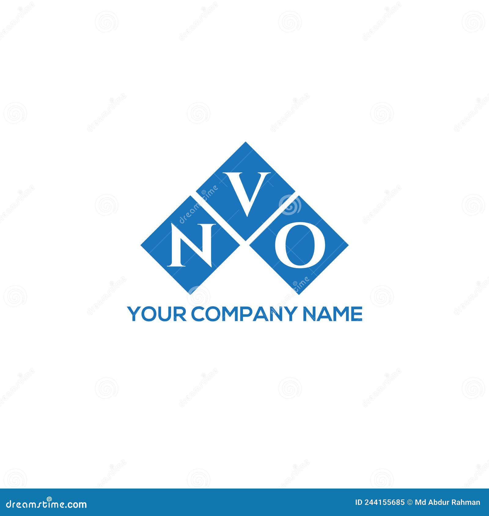 NVO Letter Logo Design on White Background. NVO Creative Initials ...