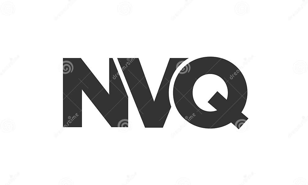 NVQ Logo Design Template with Strong and Modern Bold Text. Initial ...