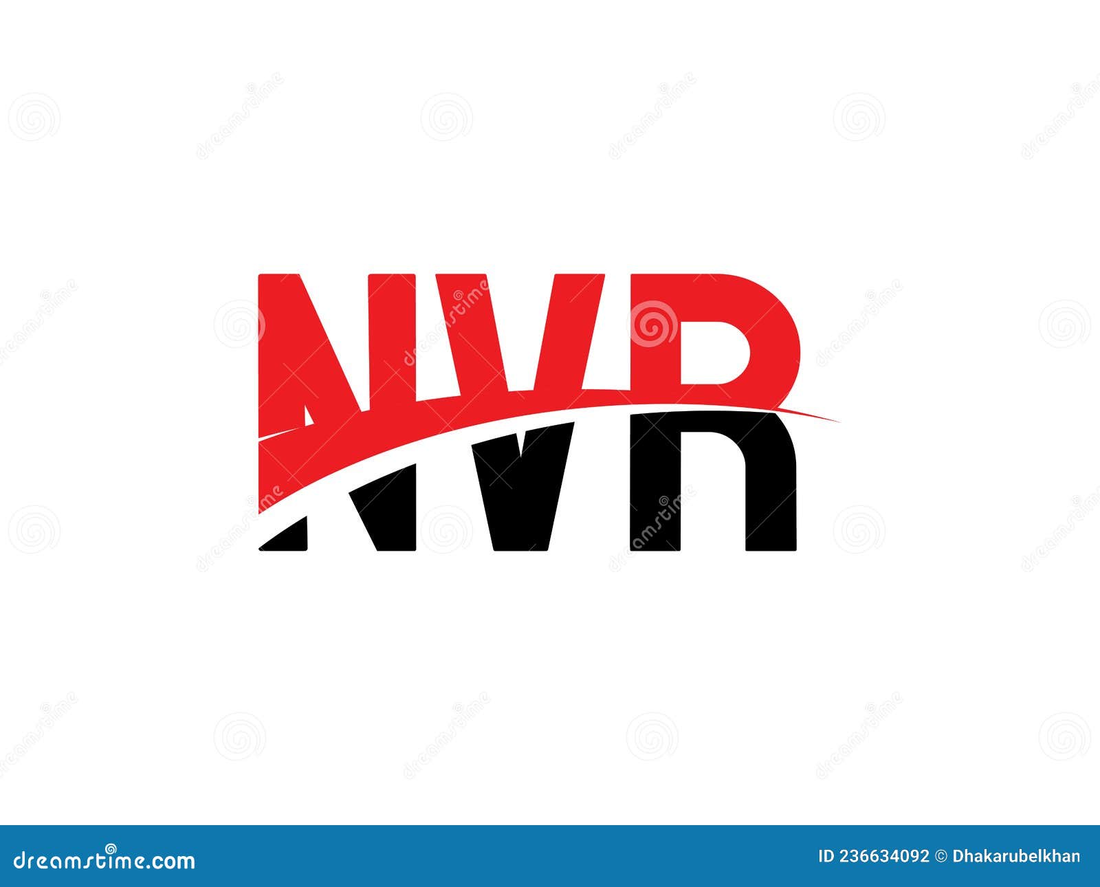 NVR Letter Initial Logo Design Vector Illustration Stock Vector ...