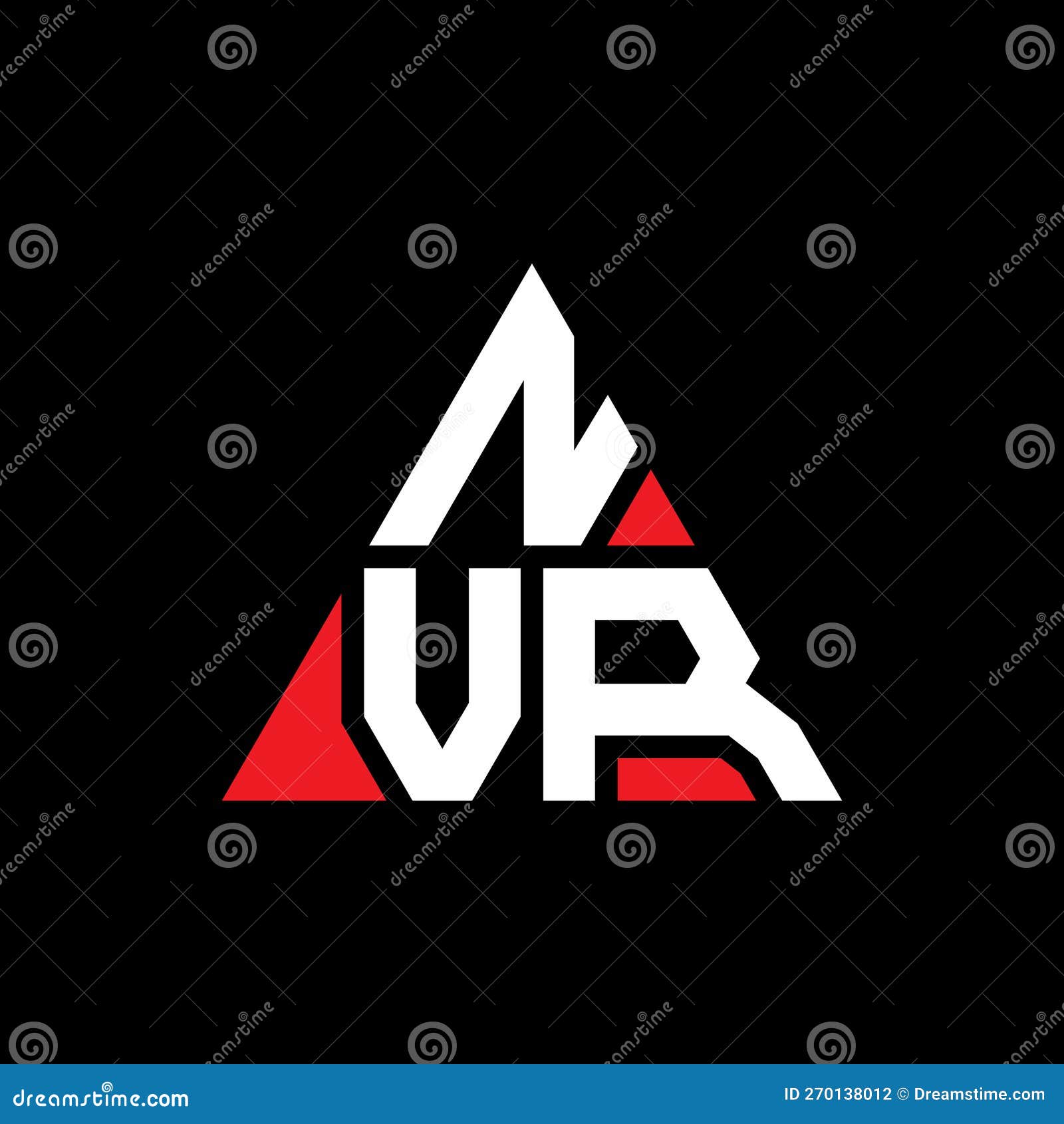 NVR Triangle Letter Logo Design with Triangle Shape. NVR Triangle Logo ...
