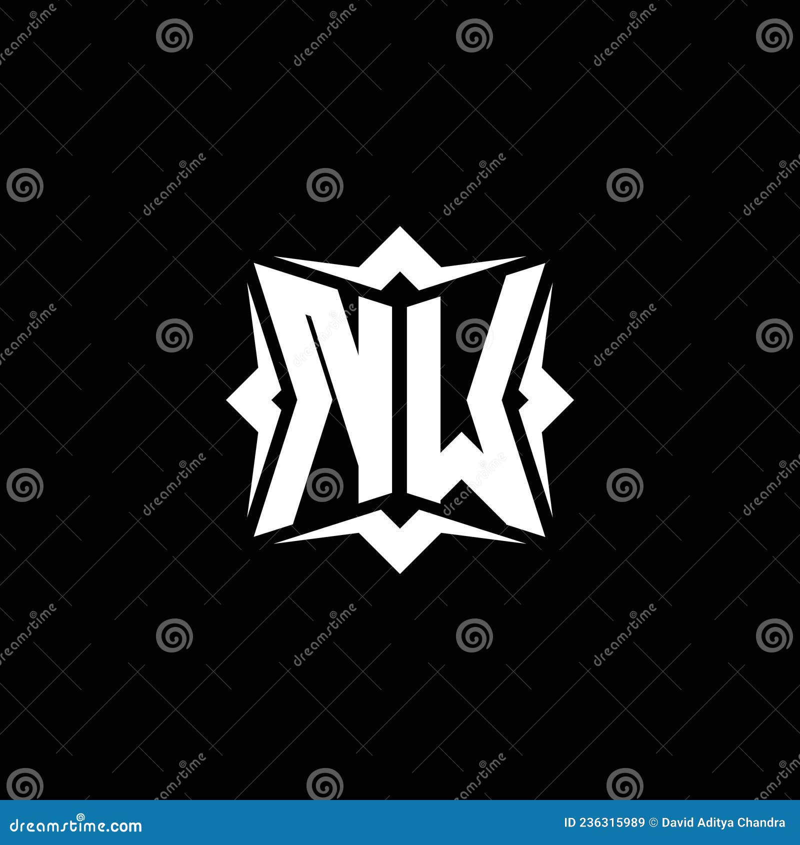 NW Logo Monogram Geometric Modern Design Stock Vector - Illustration of ...