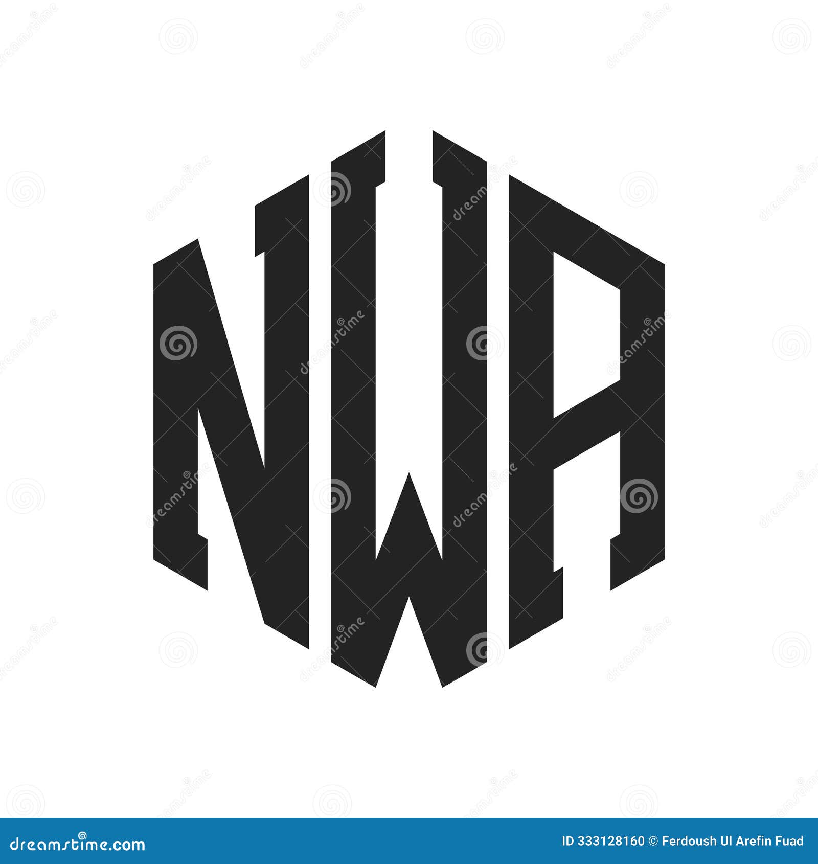NWA Logo Design. Initial Letter NWA Monogram Logo Using Hexagon Shape ...