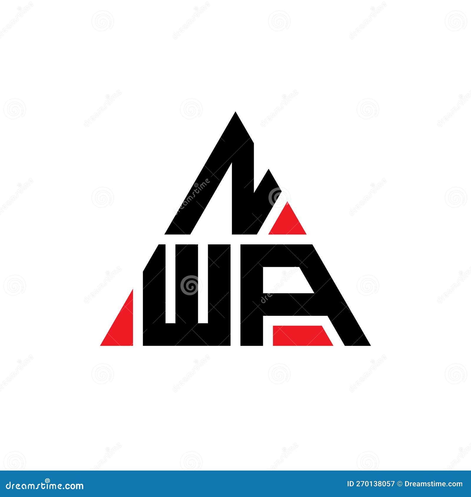NWA Triangle Letter Logo Design with Triangle Shape. NWA Triangle Logo ...
