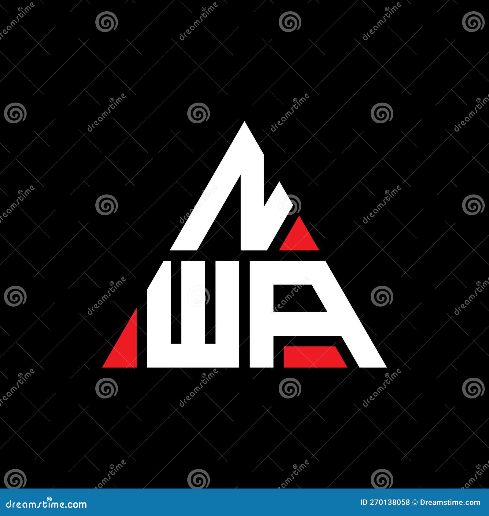 NWA Triangle Letter Logo Design with Triangle Shape. NWA Triangle Logo ...