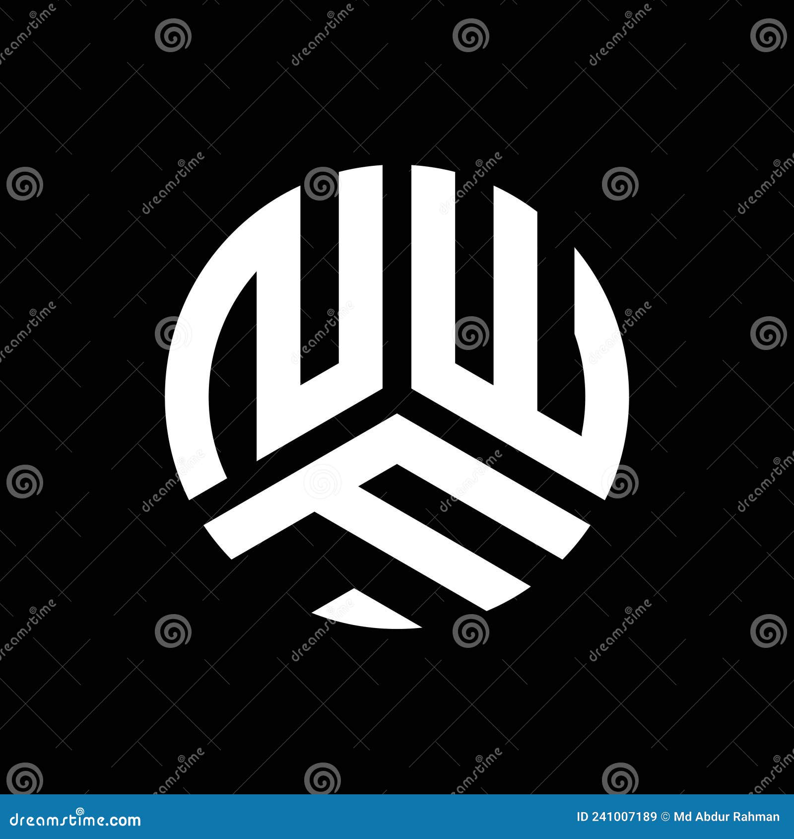 NWF Letter Logo Design on Black Background. NWF Creative Initials ...