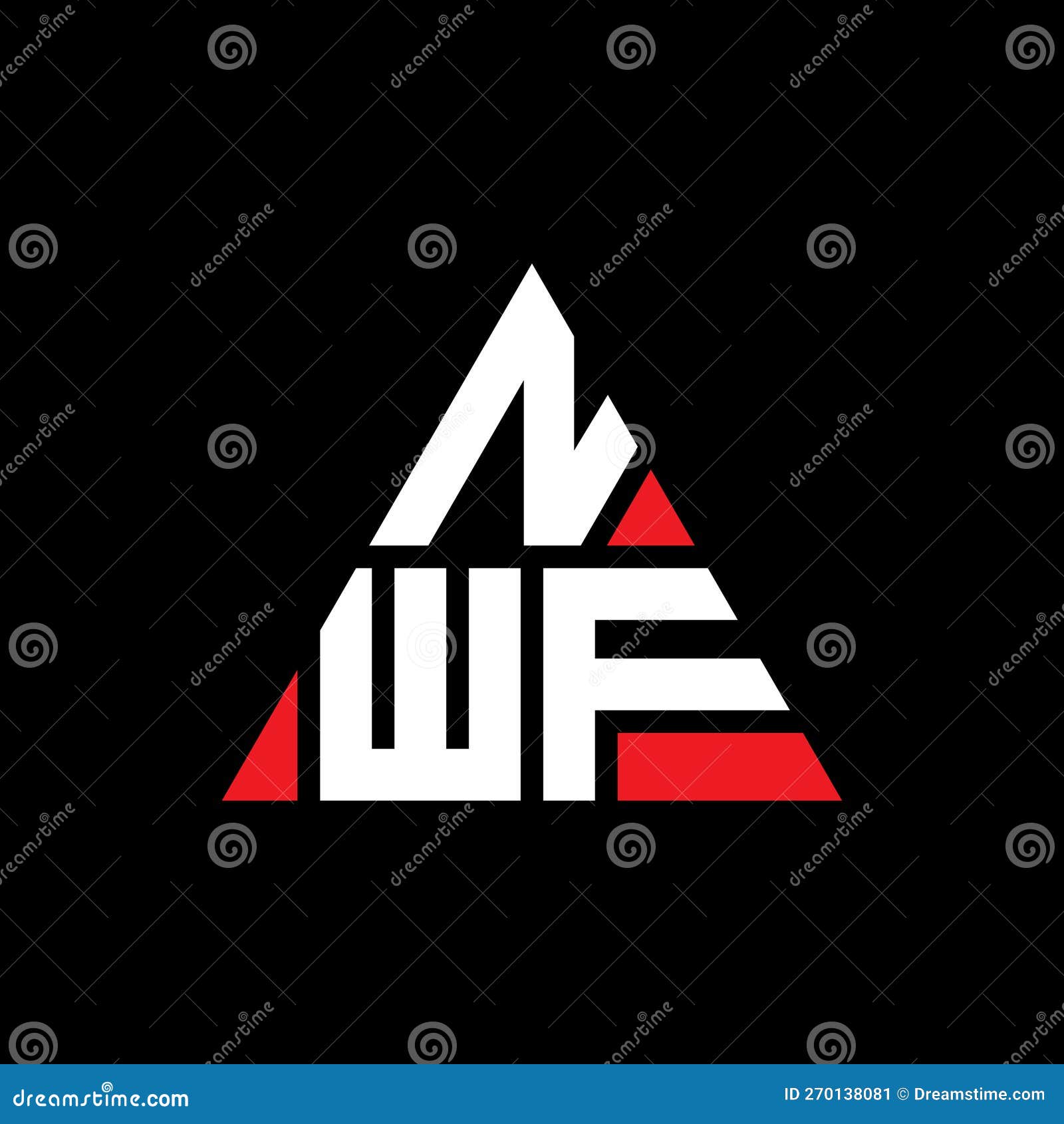 NWF Triangle Letter Logo Design with Triangle Shape. NWF Triangle Logo ...