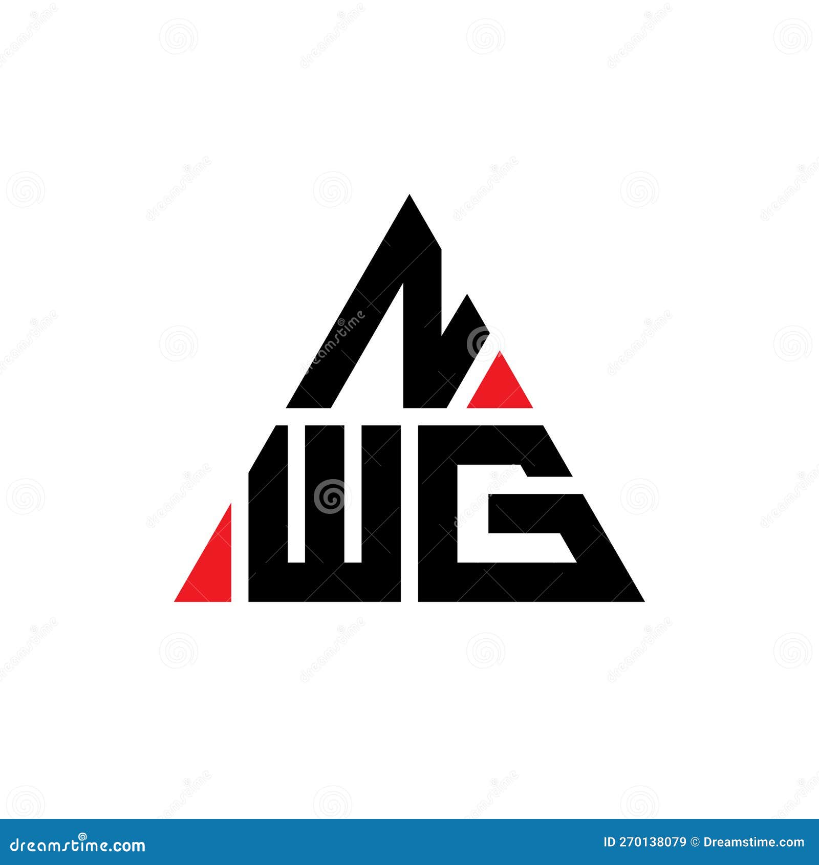NWG Triangle Letter Logo Design with Triangle Shape. NWG Triangle Logo ...