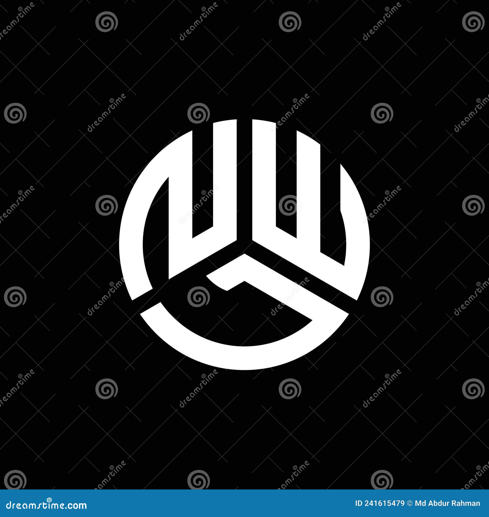 NWL Letter Logo Design on Black Background. NWL Creative Initials ...