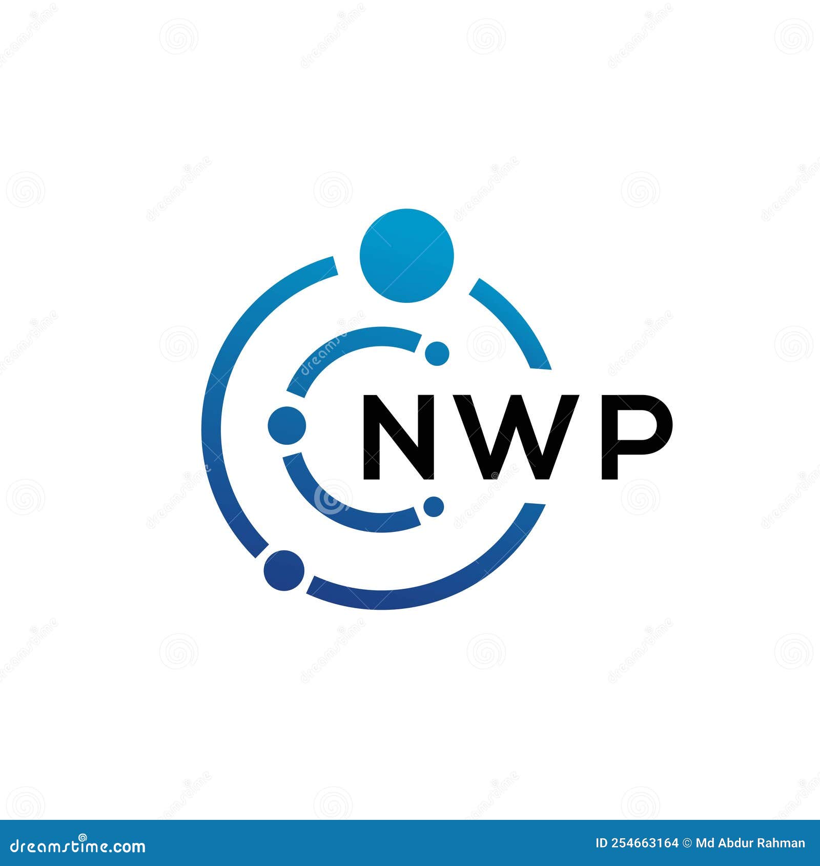 NWP Letter Technology Logo Design on White Background. NWP Creative ...