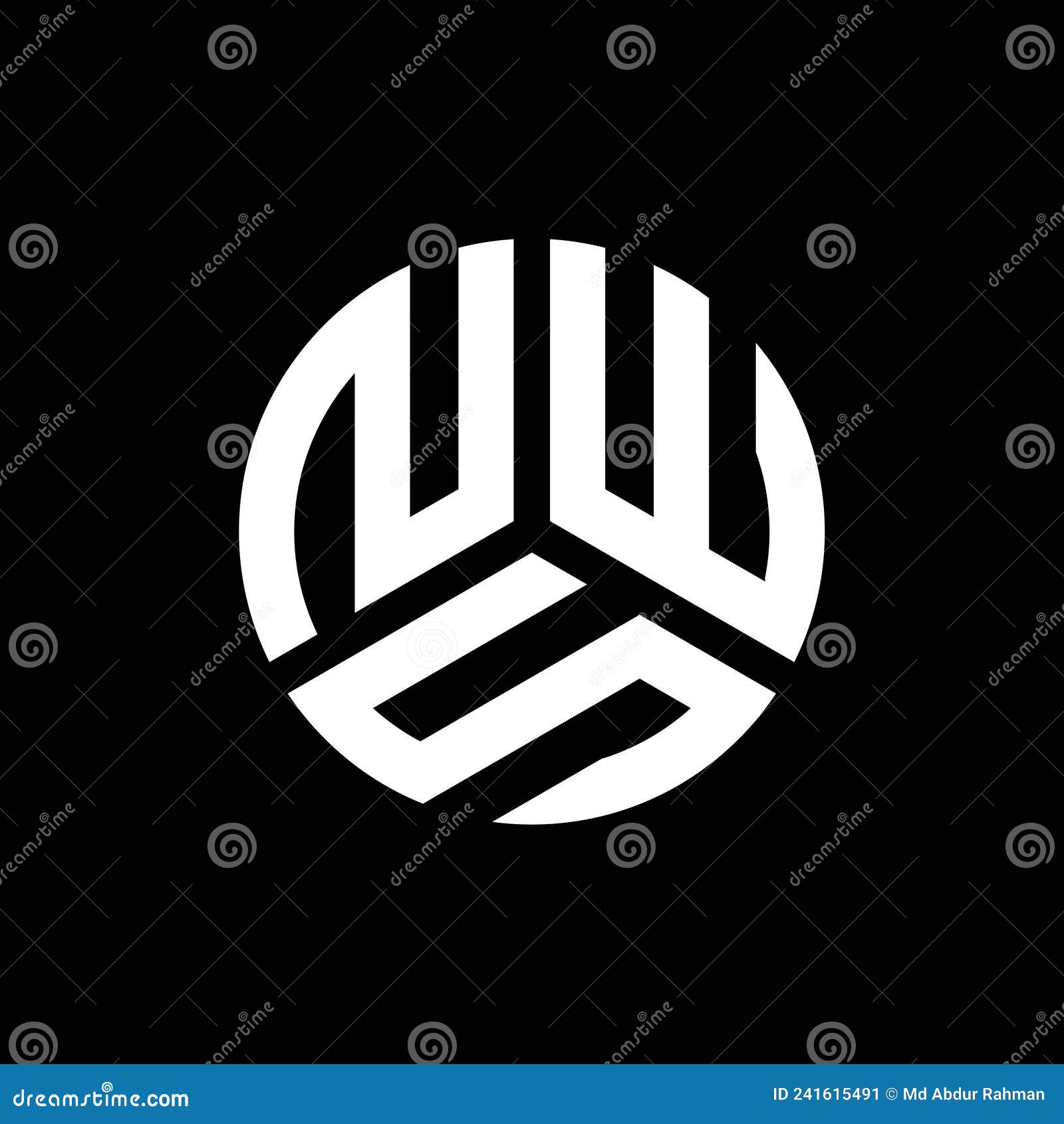 NWS Letter Logo Design on Black Background. NWS Creative Initials ...