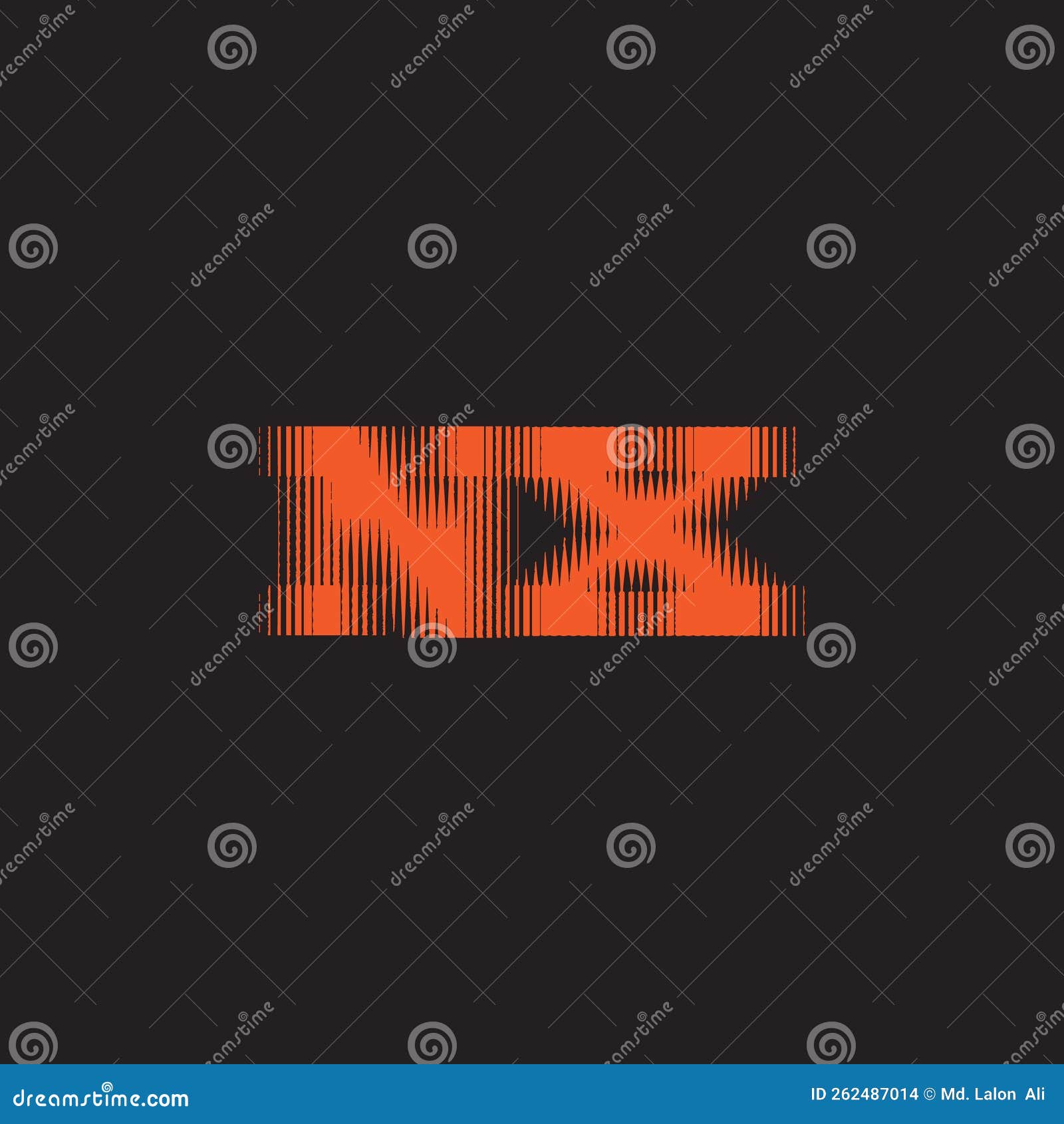 NX Text Logo Design stock vector. Illustration of poster - 262487014