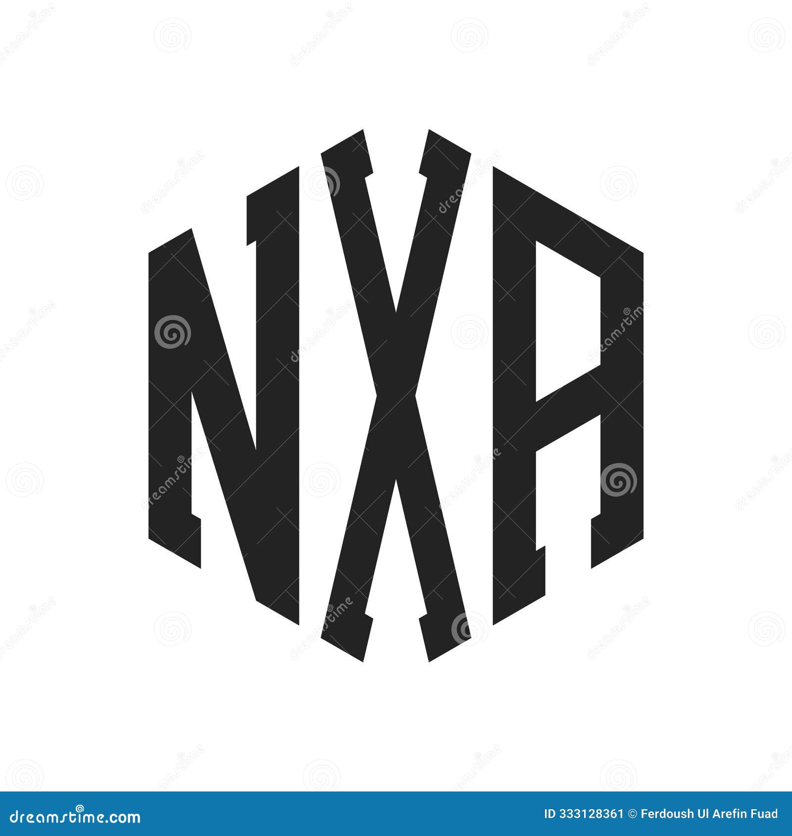 NXA Logo Design. Initial Letter NXA Monogram Logo Using Hexagon Shape ...