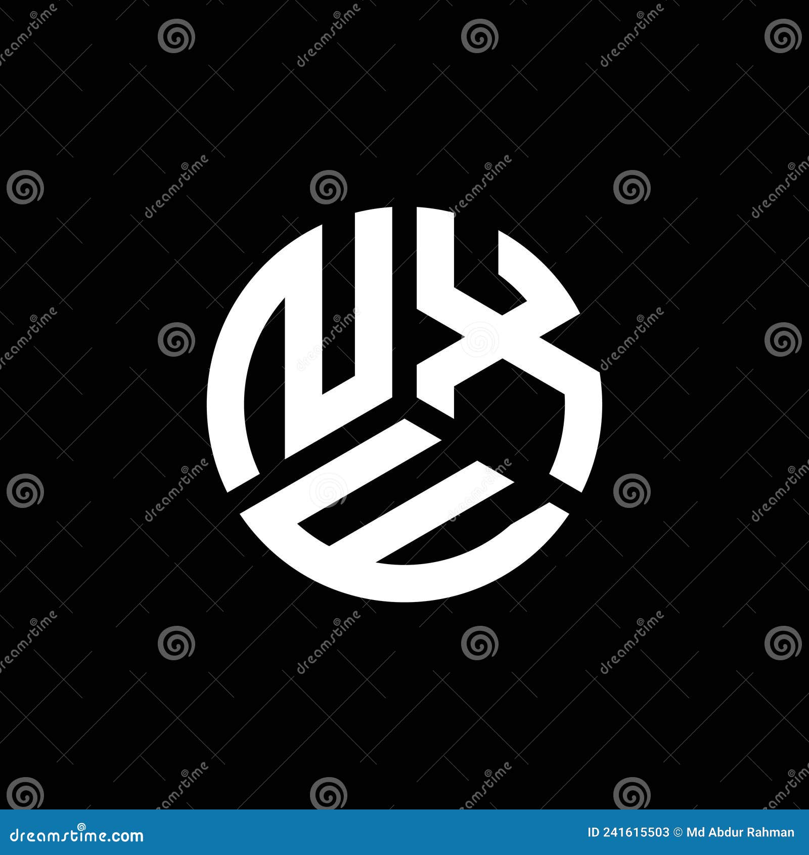 NXE Letter Logo Design on Black Background. NXE Creative Initials ...